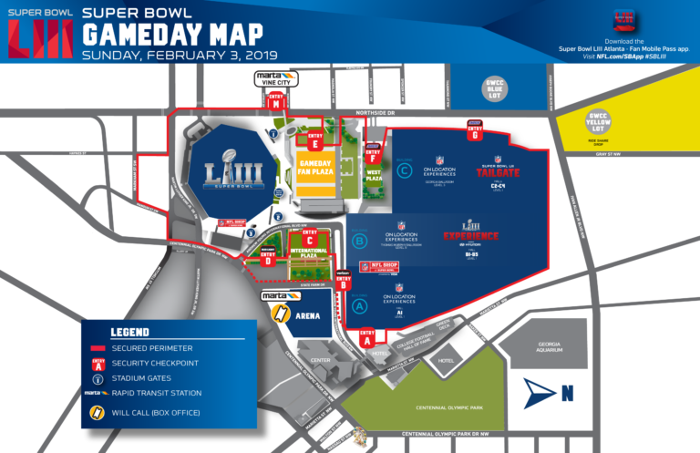 Atlanta Super Bowl Road Map, Traffic Plans, Street Closures, Etc ...