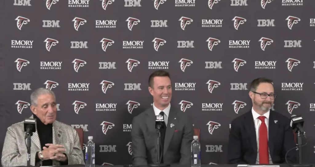 Falcons Introduce Matt Ryan as President of Football Operations ...